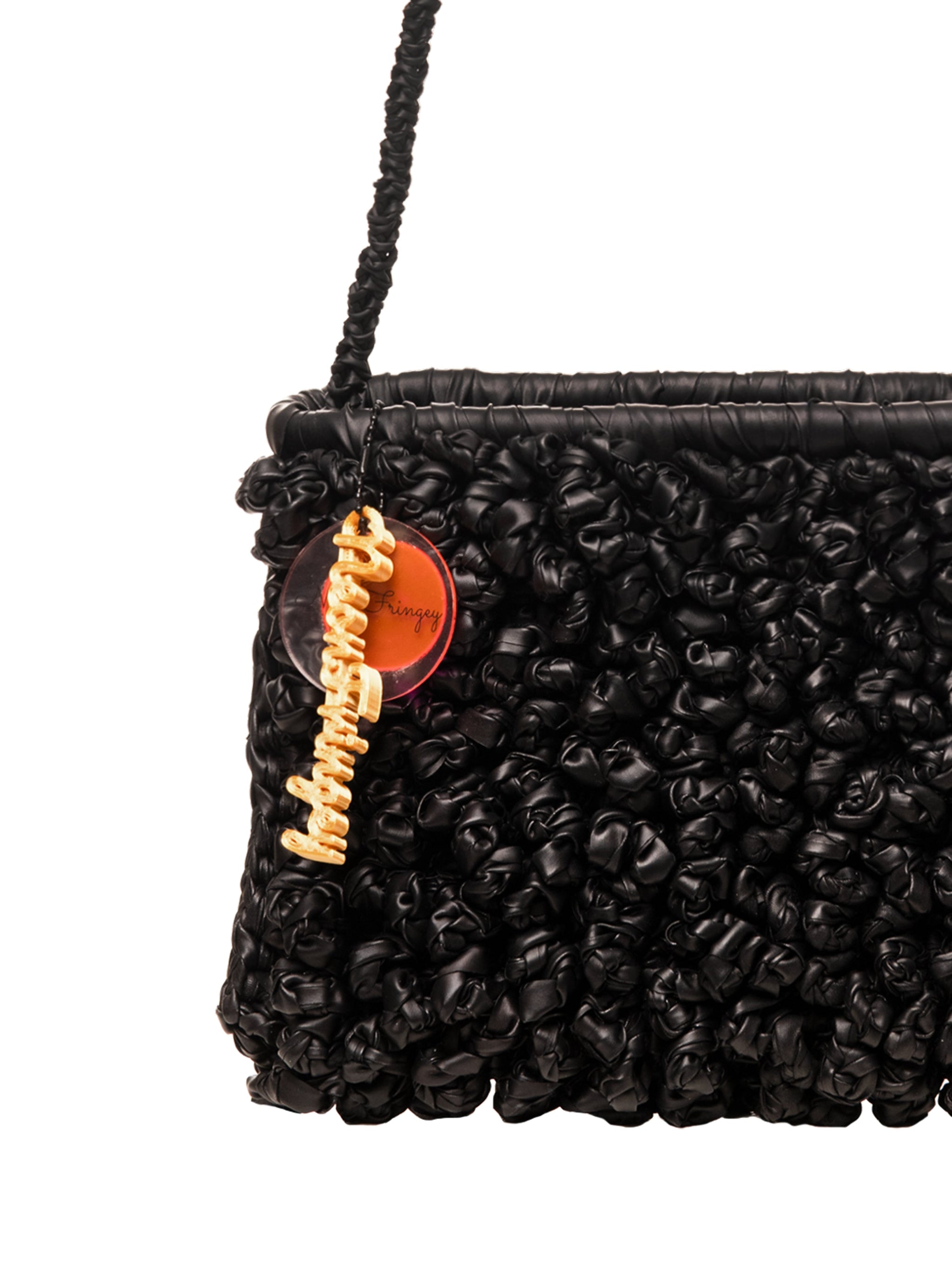 SMALL BLACK SQUIGGLE BAG – NeonFringey